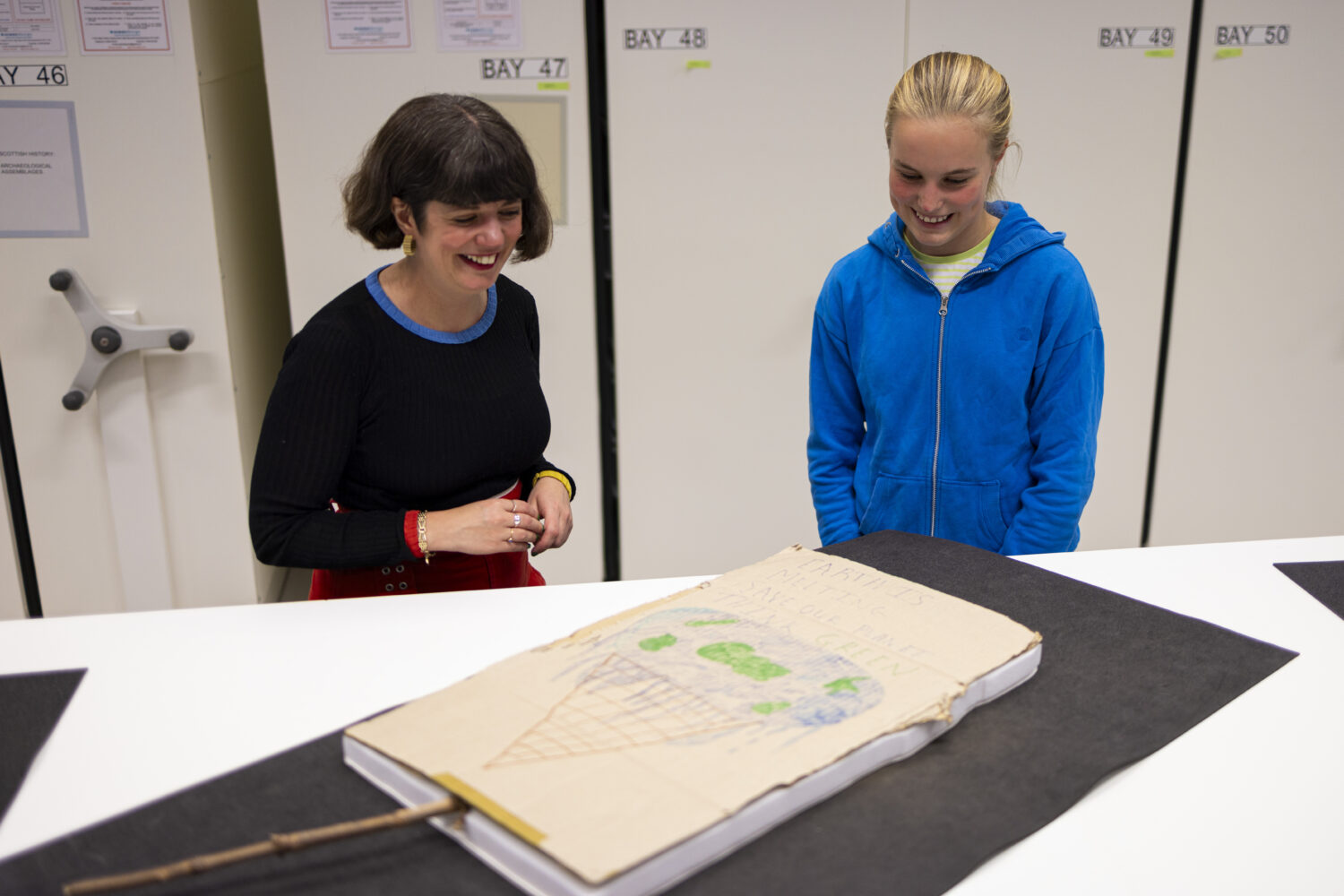 Young climate activist reunited with her protest artwork ahead of major ...